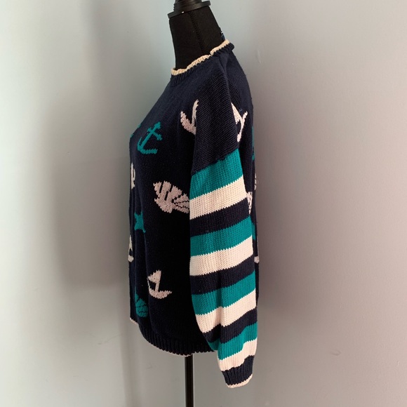 Vintage | Sweaters | Vintage Nautical Sweater Anchor Shells | Poshmark